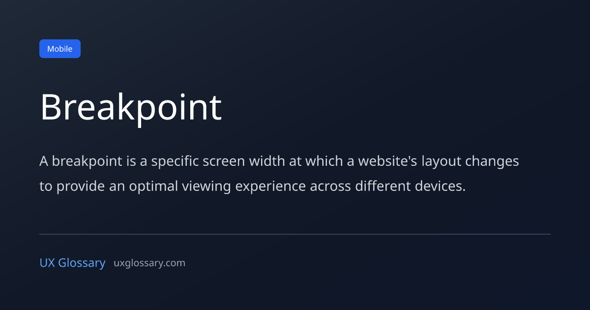 Breakpoint - Definition, Meaning & Examples | UX Glossary