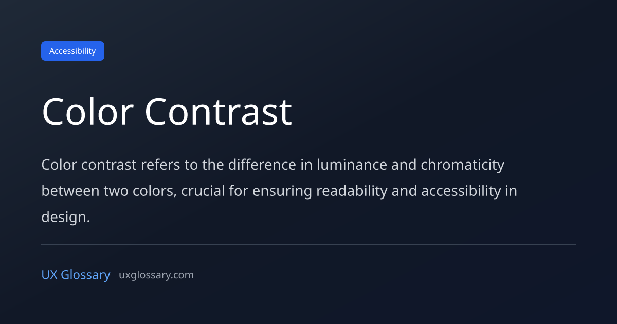 Color Contrast - Definition, Meaning & Examples | UX Glossary