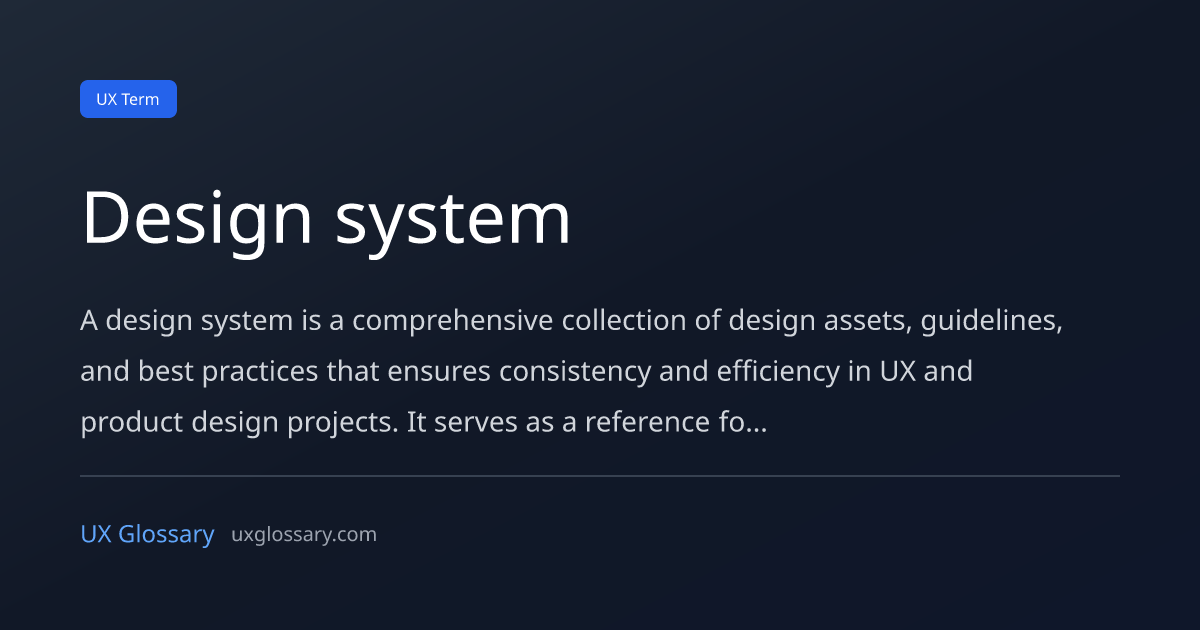 Design system - Definition, Meaning & Examples | UX Glossary