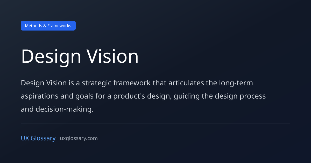 Design Vision - Definition, Meaning & Examples | UX Glossary