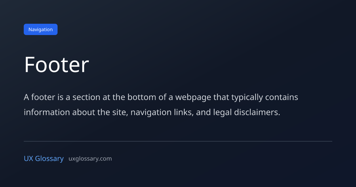Footer - Definition, Meaning & Examples | UX Glossary