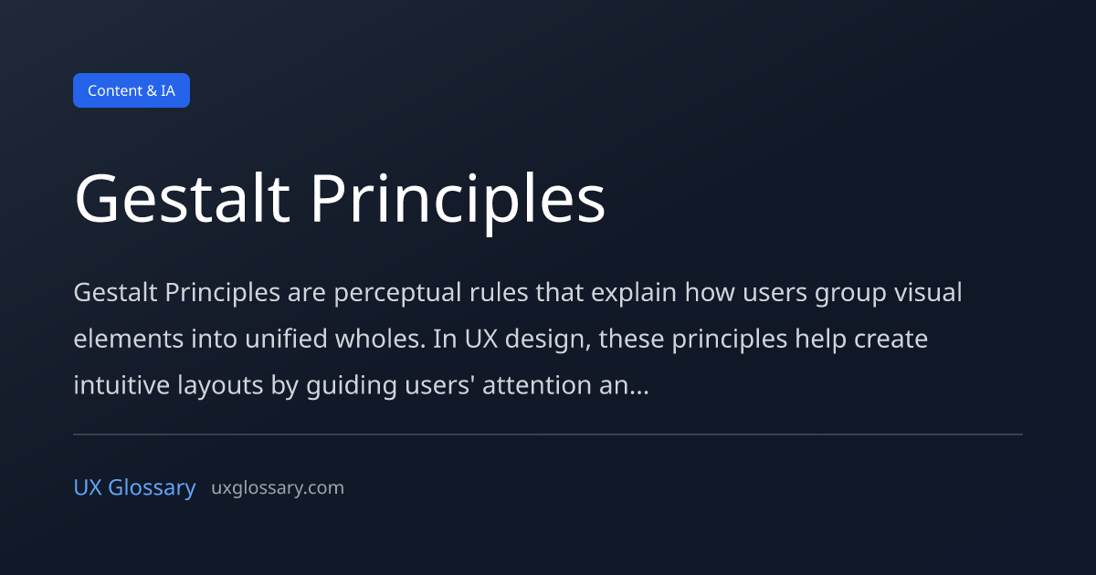 Gestalt Principles - Definition, Meaning & Examples | UX Glossary