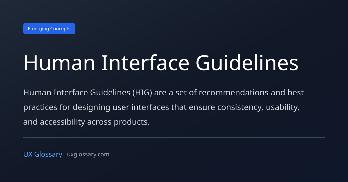 Human Interface Guidelines - Definition, Meaning & Examples | UX Glossary