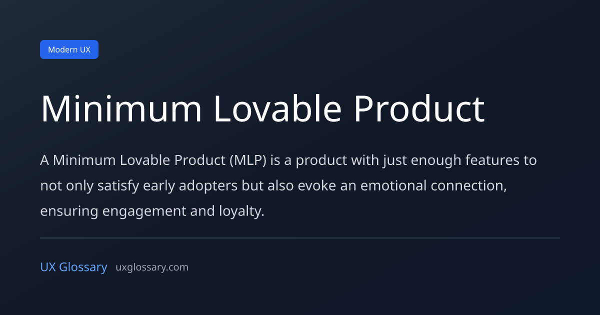 Minimum Lovable Product - Definition, Meaning & Examples | UX Glossary