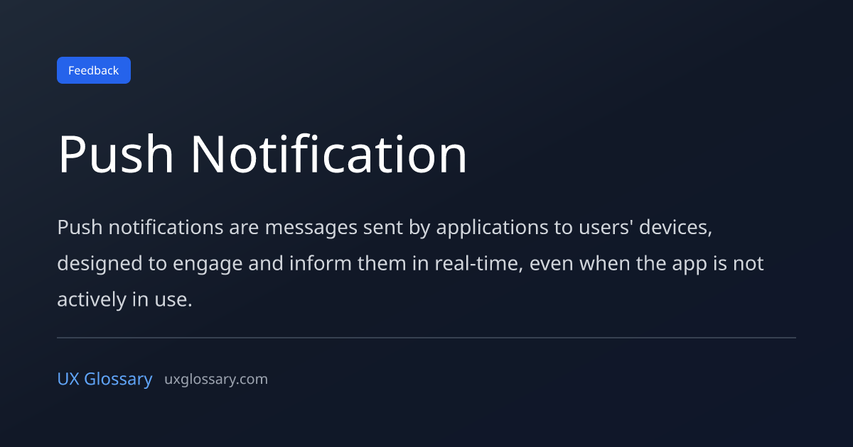 Push Notification - Definition, Meaning & Examples | UX Glossary
