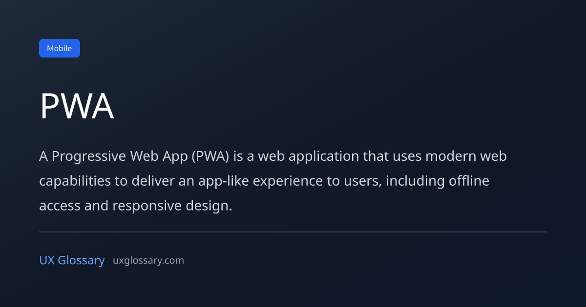 PWA - Definition, Meaning & Examples | UX Glossary