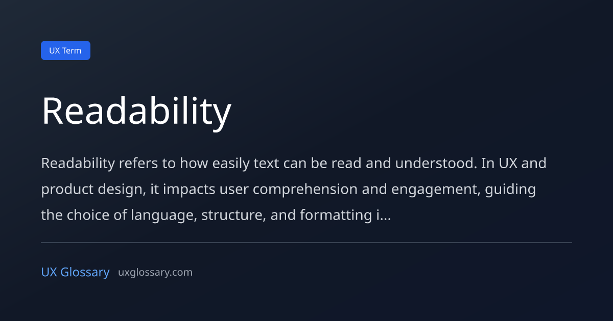 Readability - Definition, Meaning & Examples | UX Glossary