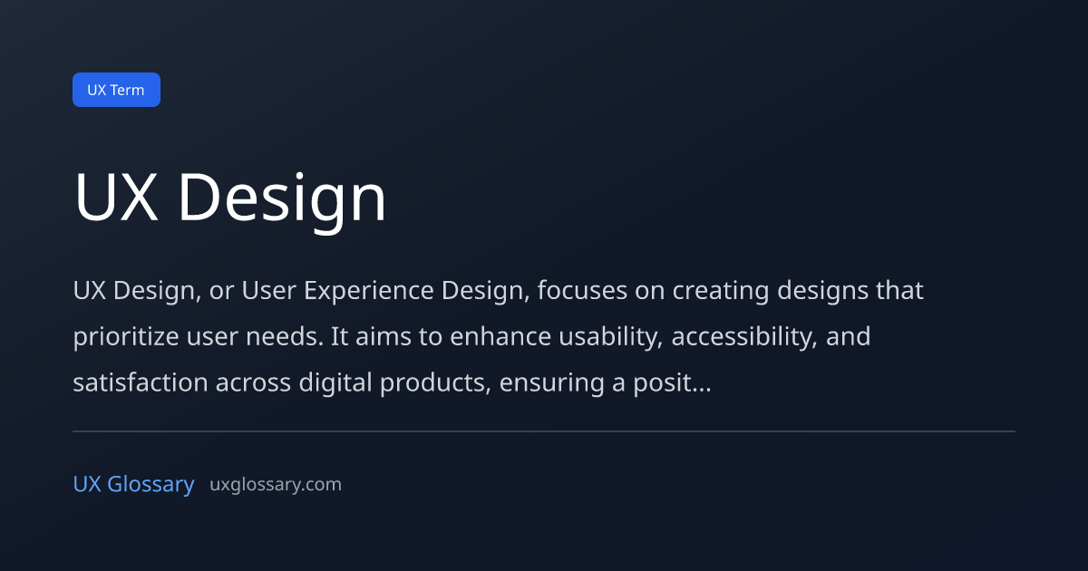 UX Design - Definition, Meaning & Examples | UX Glossary